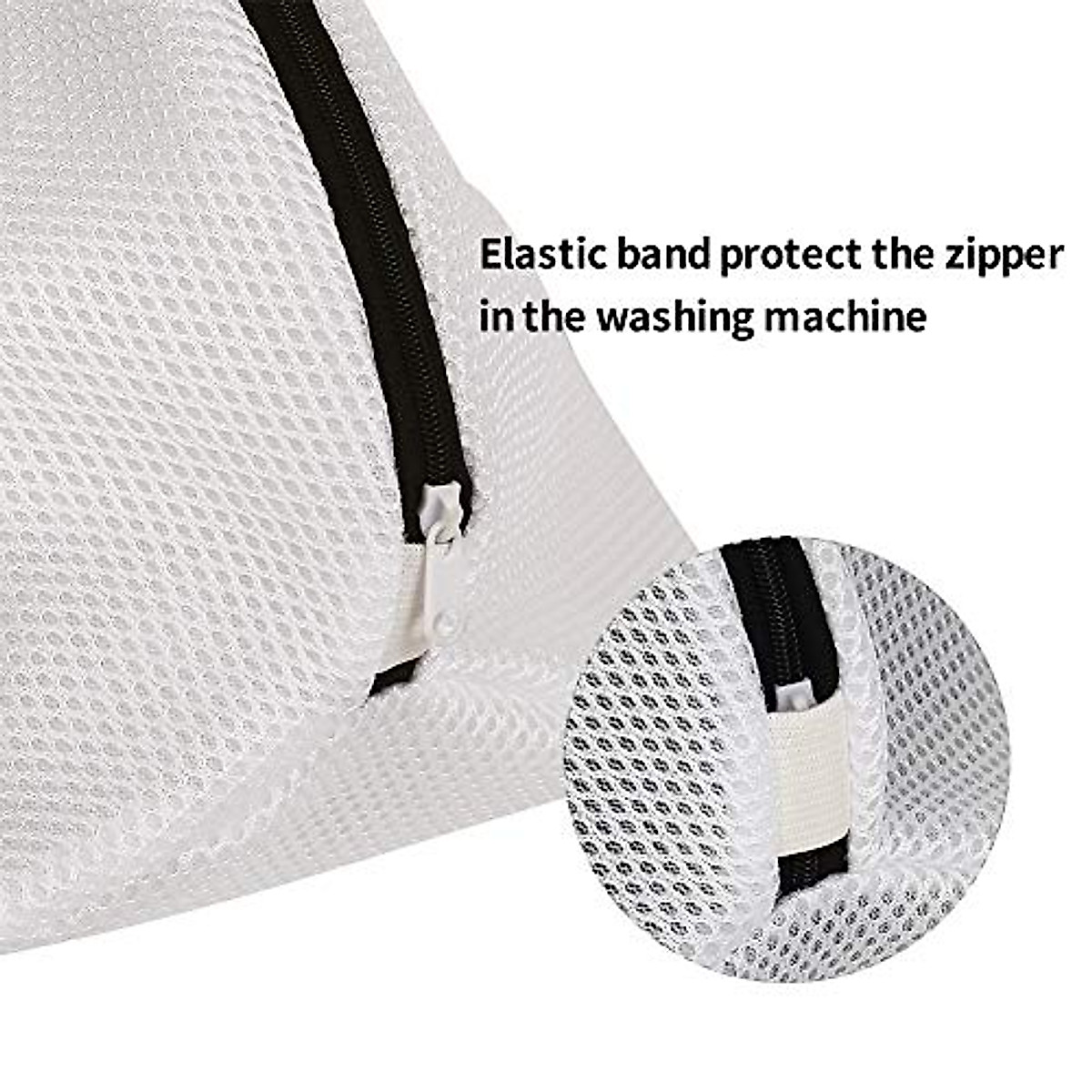 Vivifying Shoe Washing Bag, Set of 3 Mesh Shoe Laundry Bags with Zip Closure for Sneakers, Running Shoes, Socks, Bras