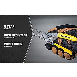 Southwire - 58278140 Tools & Equipment S1018STR Wire Stripping Tool, Wire Stripper and Wire Cutter for 10-18 AWG Solid Wire and 12-20 AWG Stranded Wire