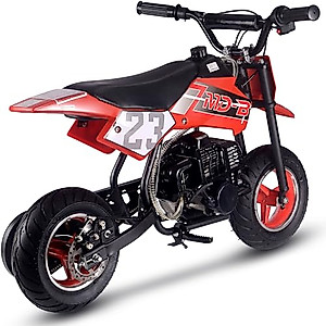 MotoTec DB-02 50cc 2-Stroke Kids Supermoto Gas Dirt Bike Red