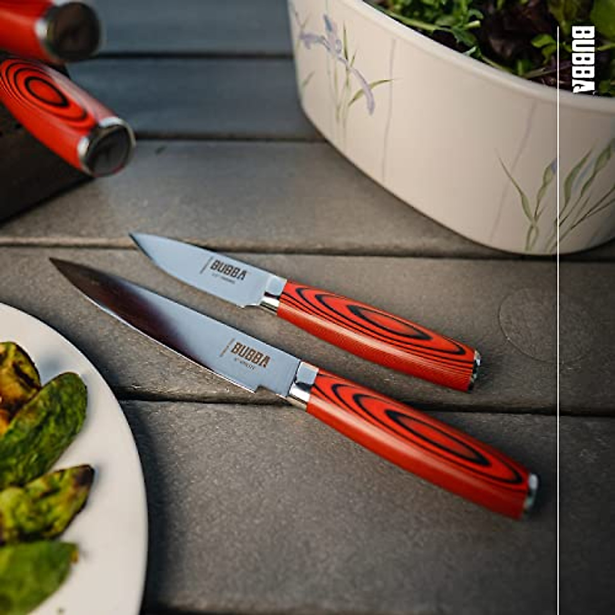 BUBBA Kitchen Series 6" Utility Knife perfect for mincing, and cutting through small vegetables, meats and herbs.