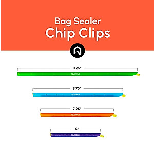 qualikus 16pc Set of Plastic Bag Sealers Sticks Clips Food Snacks Clippers for Kitchen & Dining. Ensuring airtight Waterproof seal to preserve food and snacks cereal fresh and crisp, Mixed