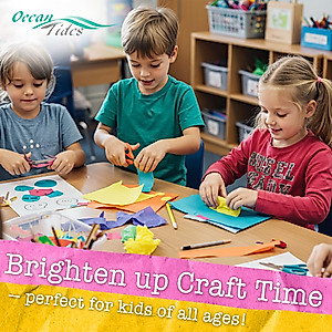 Ocean Tides Tissue Paper Gift Wrap - Large Sheets of Bulk Wrapping 100 200 300 or 500 Sheets 20 X 30Assorted Black Blue Fuchsia Gold Green Orange Pink Purple Silver White Yellow