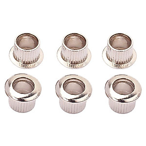 6 Pieces Nickel Plating Guitar Tuner Conversion Bushings Adapter Ferrules suit for Vintage Guitar