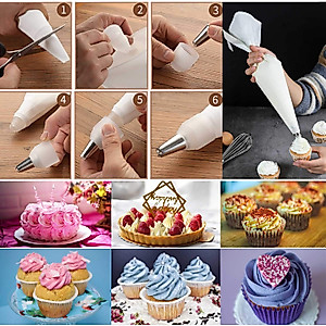 3 Pack Reusable Pastry Piping Bags, Canvas Cake Decorating Bags 14,16,18 Inch Icing Frosting Bag