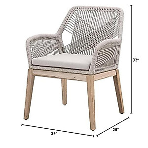 Star International Furniture Woven Fabric Outdoor Arm Chair - Gray (Set of 2)