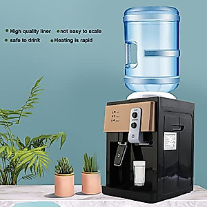 WEBTB Electric Water Dispenser, 3-in-1 Water Cooler Dispenser, with Ice Heat Function Hot, Cold & Room Water, Automatic Temperature Control with Power Cord, Gold