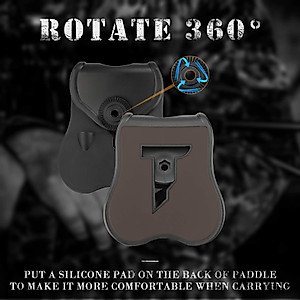 Taurus GX4 Holster, OWB Holster for Taurus GX4 9mm Luger Micro-Compact - Adjustable Tension & Cant | Index Finger Released | Autolock | Outside Waistband Carry | Matte Finish - Right Handed