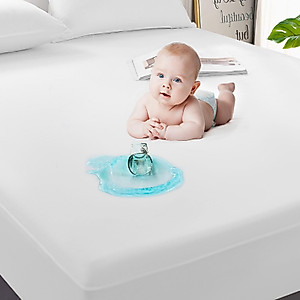 GRT 2 Pack 100% Waterproof Mattress Protector Twin Size, Breathable & Noiseless Waterproof Mattress Cover Fitted Deep Pocket from 5" to 19", Smooth Washable Twin Bed Protector - Vinyl Free