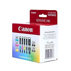 Canon PGI-250/ CLI-251 5 Color Amazon Pack