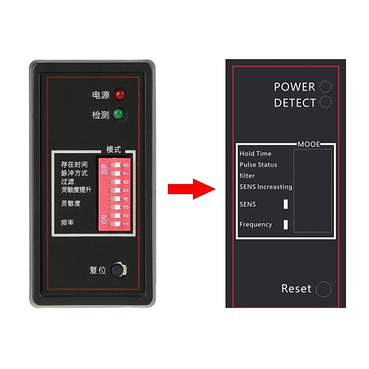Controls PD132 Single Channel Inductive Vehicle Car Park Barrier Loop Exit Safety Sensor Detector for The Car Parking Lot Access