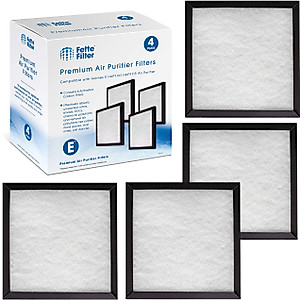 Fette Filter -Replacement Filters Compatible with Holmes Filter E Activated Carbon & Multi Layer Replacement Filter, Compatible with Holmes E HAP116Z, HAPF115 Air Purifier Models - Pack of 4