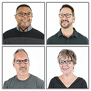 Clic Magnetic Reading Glasses for Men or Women, Computer Readers, Executive (M-XL, Black, 1.50 Magnification)