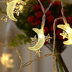 Diydeg Lamp String, 3Pcs 10LED Light String, Simple and Convenient Romantic and Relaxing Moon Star Pendant for Home Decoration, Garden Lighting Indoor and Outdoor