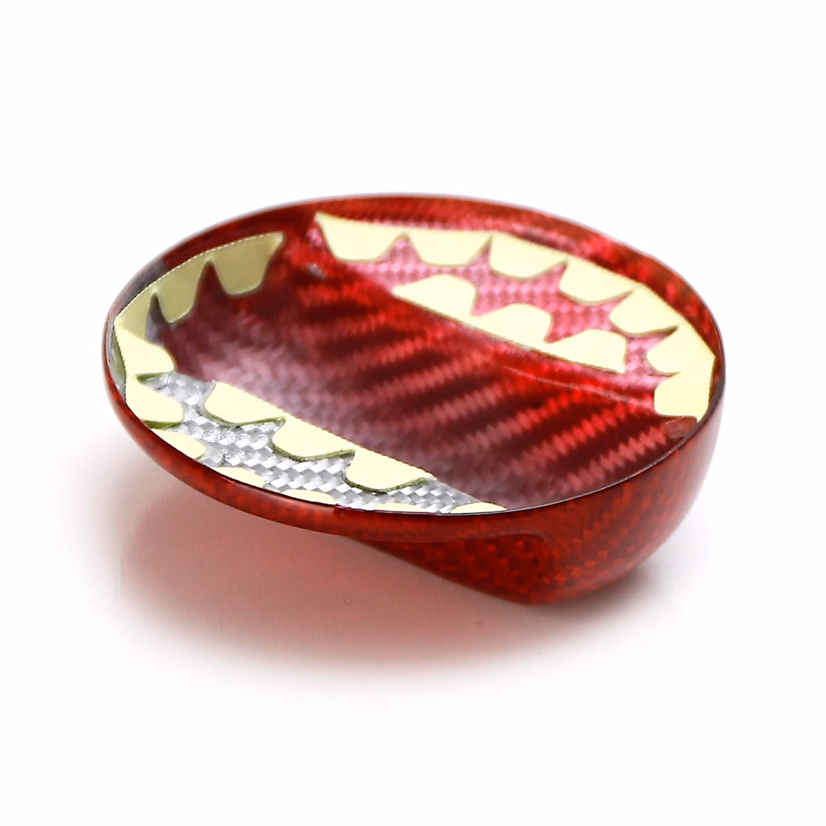 iJDMTOY Sports Red Real Carbon Fiber Gas Cap Decoration Cover Trim, Compatible With 2020-up Toyota MKV Supra GR A90/A91