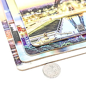 Office Supply Clipboard Cute Wood A4 A5 Clipboard Sky Writing Pads Exam Clip Board Office School Supply Thing Item Folder Paper Desk Durable Low Profile Clip (Color : Tower 1pcs)