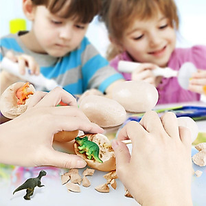 Touber Dinosaur Eggs Excavation, Dig a Dozen Dino Eggs Kit Dinosaur Eggs for 4-11 Year Olds Kids Easter Gifts for 5-12 Year Olds Boys Girls Easter Toys for Kids STEM Games for Kids 6-13 - Easter Eggs