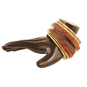 Touchstone wooden women bamboo wood jewelry african bangle bracelets gold bangles brown boho accessories chunky vacation brass statement natural rustic Indian bollywood handcrafted. Set of 7