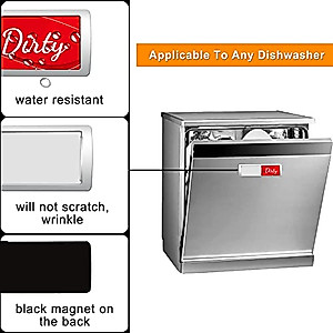 Clean Dirty Magnet for Dishwasher, Dishwasher Magnet Clean Dirty Sign, Super Strong Fridge Magnets, MUZPZ Dirty Clean Dishwasher Magnet Indicator for Kitchen Organization and Storage