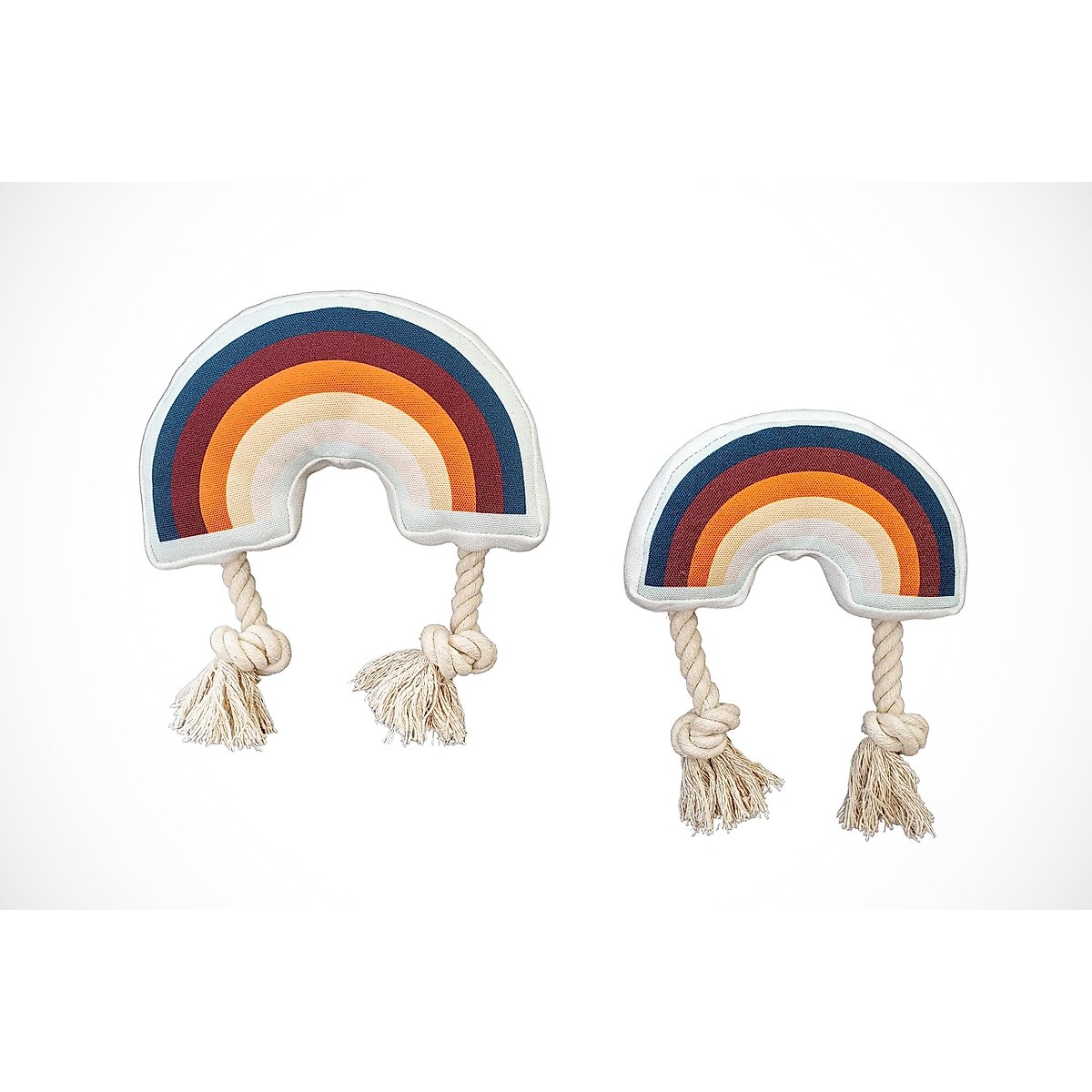 Mojave Dog Desert Rainbow Plush Rope Chew Toy, Plush Rope for Tugging, Rope for Dental Cleaning, Durable Heavy Duty Canvas for Heavy Chewers, Small, Medium Dogs