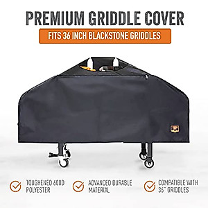 Yukon Glory Premium Heavy-Duty Griddle Cover for Blackstone 36 Inch Griddle and 6 Piece Griddle Tool Set, Complete Griddle Accessories Kit