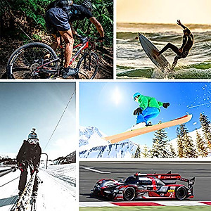 woleyi Action Camera Accessories, Adhesived Curved & Flat Mounts with Buckle, 1/4 Screw Thread with Thumb Screw, Compatible with Gopro Mounts and All Cameras