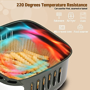 Air Fryer Disposable Paper Liner, 100Pcs Round Non-Stick Air Fryer Parchment Liner, Baking Paper Cooking Paper for Air Fryer, Microwave Oven, Frying Pan, Oil-proof, Water-proof (6.3 inch)