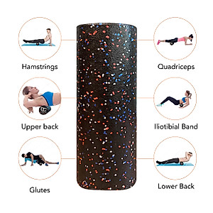 Copper Carrots Foam Rollers – 6 x 18 Inch High Density EPP Foam Roller for Back Stretching – Premium Quality and Comfortable – Ideal for Physical Therapy, Post-Injury, Deep Tissue Muscle Massage