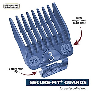 Wahl Clipper Genuine Attachment Guard Organization Kit with Color Pro Colored Hair Clipper Guide Combs, 14 Piece Premium Storage Kit for Wahl Hair Clippers, Multicolor - 3291-100