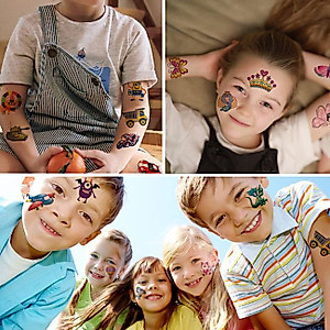 CHARLENT 408 PCS Individually Wrapped Temporary Tattoos for Kids - Mixed Tattoos for Kids Birthday Party Favors Goodie Bag Fillers
