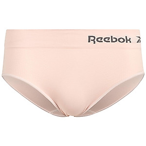 Reebok Women's Underwear - Seamless Hipster Briefs (5 Pack), Size Large, Black/Nude/Hot Pink/Pink Rose/Grey