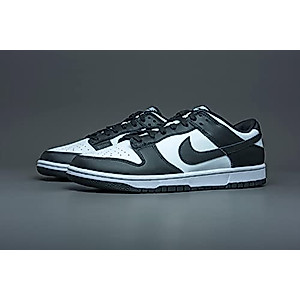 Nike Dunk Low Retro Men's Basketball Shoes, White Black White, 11 US
