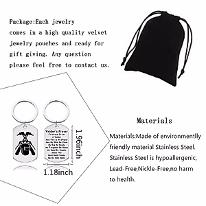 Welder's Prayer Keychain Welder Helmet Jewelry I'm Proud To Be A Welder Jewelry Welder Dog Tag Keychain Welder Gifts (Welder's Prayer KS)