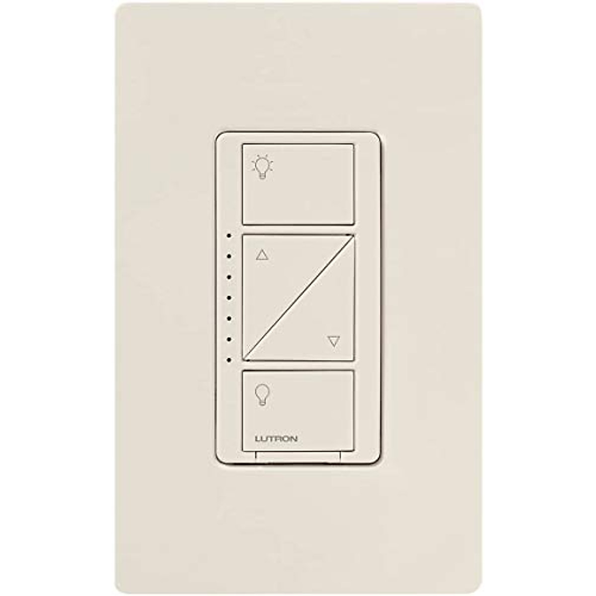 Lutron Caseta Smart Home Dimmer Switch, Compatible with Alexa, Apple HomeKit, and The Google Assistant | for LED Light Bulbs, Incandescent Bulbs and Halogen Bulbs | PD-6WCL-LA | Light Almond 3-Pack