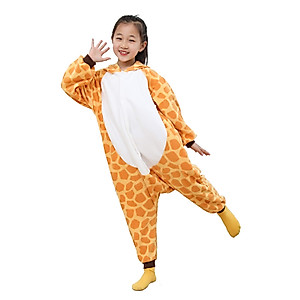 unicorns family Unisex Children Animal Pajamas Luxury Fleece with Pocket One-Piece Cosplay Costume for Kid Halloween
