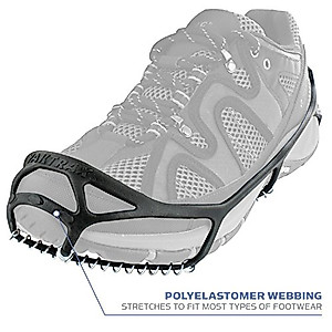 Yaktrax Walker Traction Cleats for Snow and Ice,Black,Large