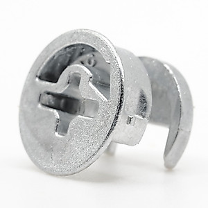 ReplacementScrews Eccentric Cam Locks Compatible with IKEA 103114 (Kullen, Alex, MICKE) Case with Flange - 12mm x 10mm - Zinc Alloy (Pack of 8)