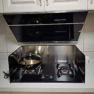 4 Sided Splatter Guard, Stainless Steel oil Splatter Guard, Grease Splatter Screen, Anti Splatter Sheet Oil Guard Foldable, Oil Splatter Proof Baffle Splatter Guard Stove