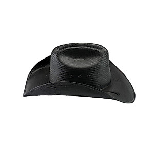 Western Hat! Black Wrangler Shantung Panama Traditional Western Hat (Large)