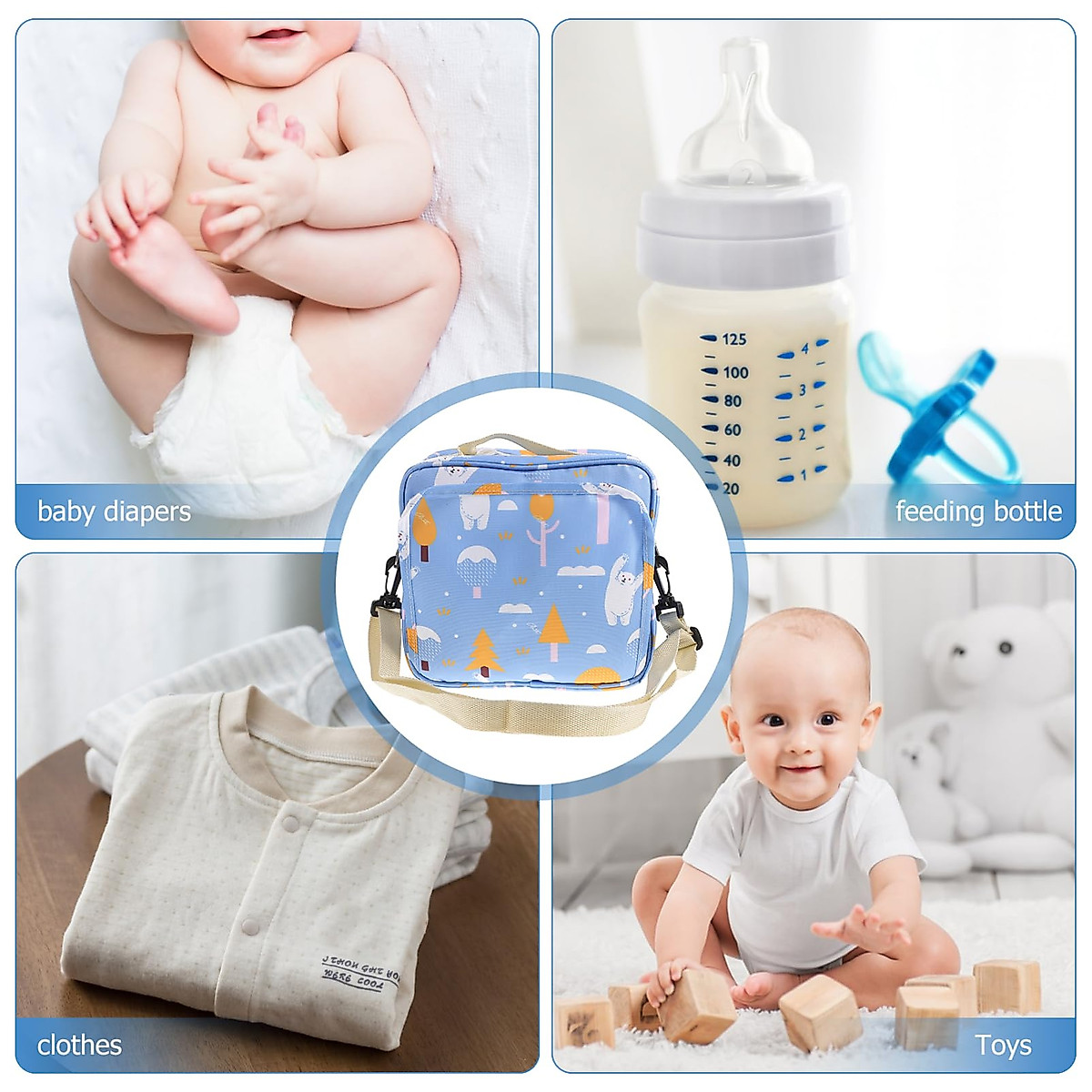 TOYANDONA Single-shoulder Mom Cross Body Tote Travel Handbag Tote Crossbody Diaper Bag Diaper Storage Organizer Cross Body Diaper Bag Travel Diaper Organizer Bag