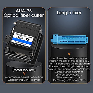 YICIZOL Visual Fault Locator,Optic Fiber Power Meter with FC,SC Connector, Optic Fiber Cleaver FTTH Tool Kits for CATV Engineering (FTTH-7S)