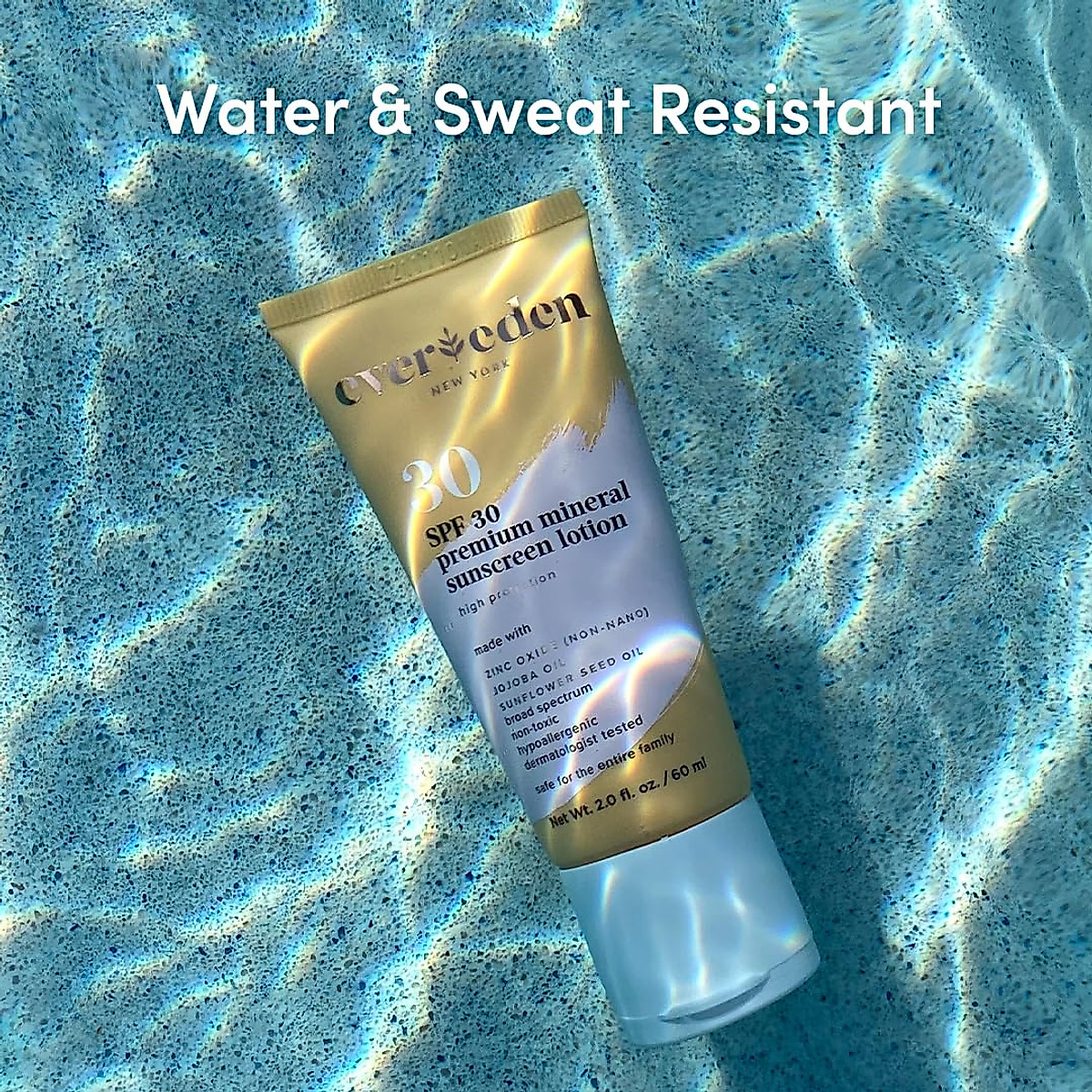 Evereden Premium Mineral Sunscreen SPF 30: Baby-Safe Whole-Family Mineral Sunscreen Kids Love - Non-Nano Kids Sunscreen for Year-Round UVA & UVB Protection -Safe & Reef-Friendly - FSA Eligible