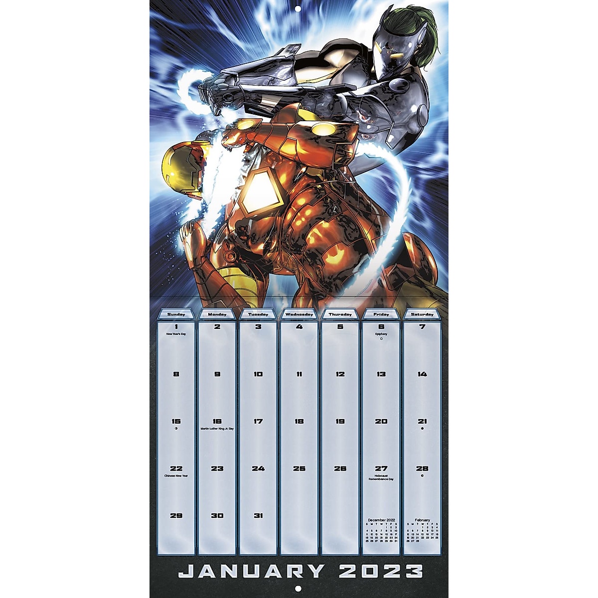 2023 Marvel Heroes vs. Villains Wall Calendar