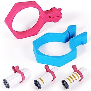 2 Pack Sublimation Tumblers Pinch Tool, Silicone Cup Clip for 20 Oz Sublimation Blanks Tumblers Skinny Straight Pinch Tumbler Clamp Grip Tool for Sublimation Paper and Tumblers (Blue, Pink)