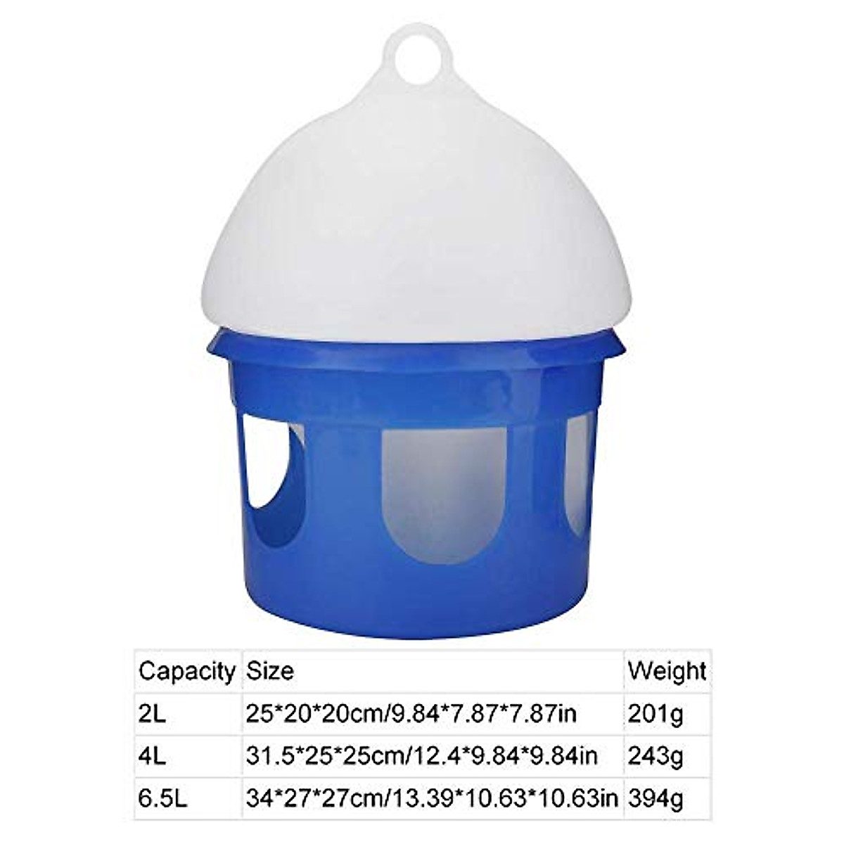Automatic Large Capacity Bird Pigeon Feeder Water Dispenser Waterer for Pigeon Birds Watering(2L)