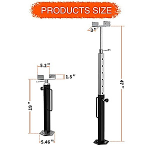 2023 New Sulythw RV Slide Out Supports Stabilizer Jacks Heavy Duty Rust Resistant Steel Adjustable from 19'' to 47'' for 5th Wheel 5000 lbs Capacity，2 Pcs Camper Jack Stands