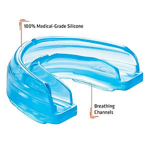 Under Armour Mouth Guard for Braces, Sports Mouthguard for Football, Lacrosse, Hockey, Basketball, Strapless, Youth & Adult, Youth,