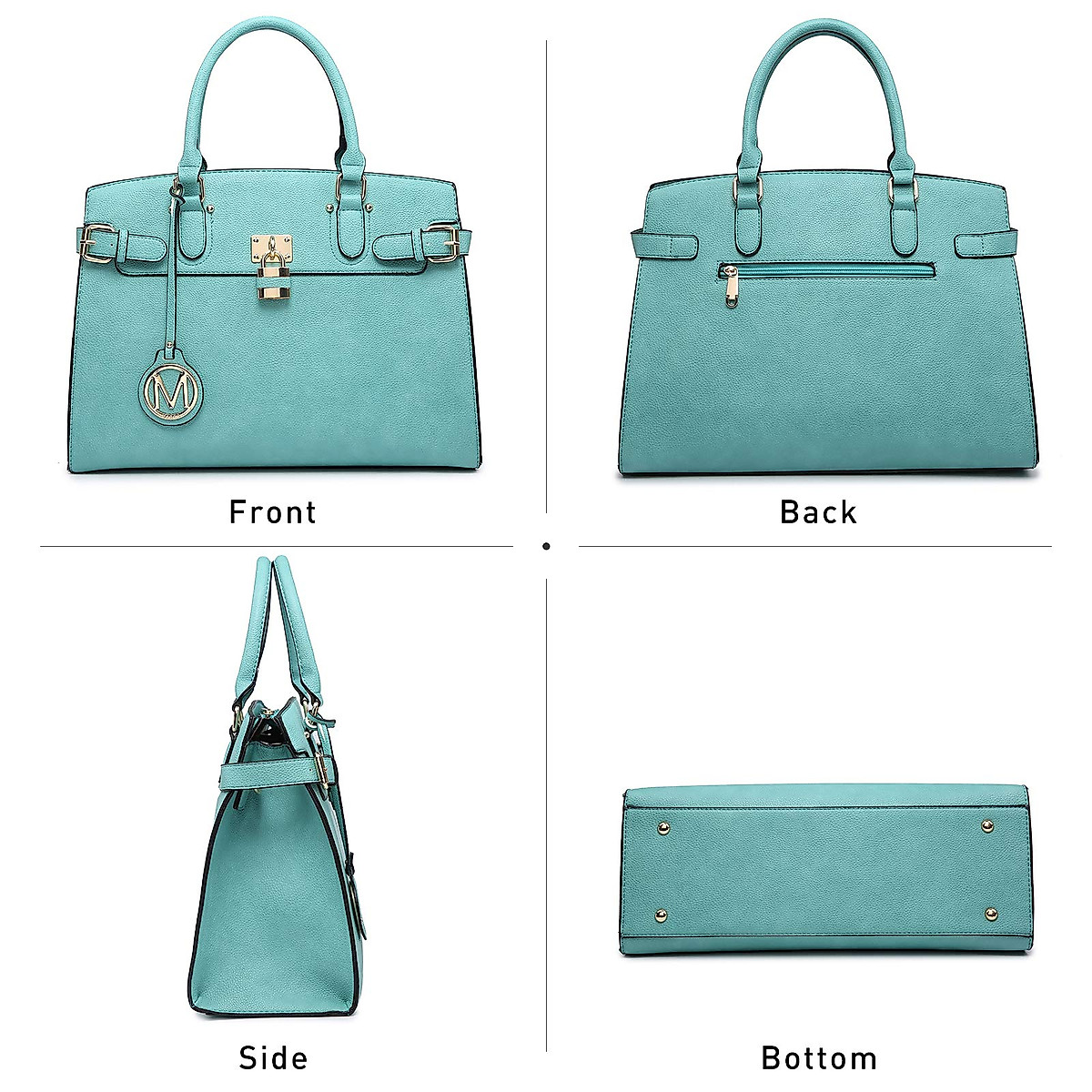 Women Handbags and Purses Fashion Satchel Tote Work Bags Top Handle Shoulder Purses with Matching Wristlet