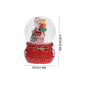 VOSAREA ball decor home decor desktop decor santa musical snow globe snow ball christmas stocking stuffer desk globe dinner table decor dining room table decor snowball candy bag