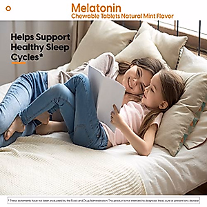 Doctor's Best Melatonin, Helps Promote Healthy Sleep, Jet-Lag, Brain Health & Cognitive Function, Non-GMO, Vegan, Gluten Free, 5 Mg, 120 Chewable Tablets