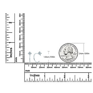 Moissanite Cartilage Hoop Huggie Earrings for Women Sterling Silver, Dainty Tiny Hoop Stud Cartilage Piercing Earrings for Women